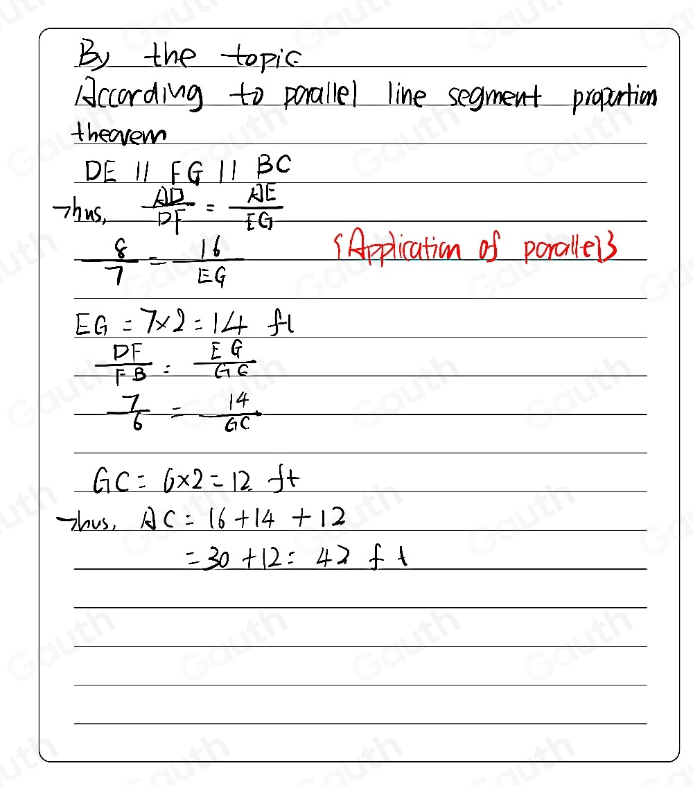 Solved: In the figure shown below, E and G lie on overline AC , D and F ...