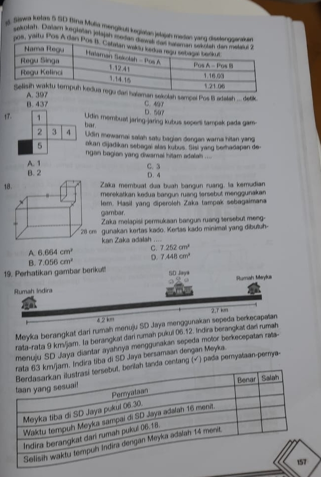 Telah dijawab:Siswa kelas 5 SD Bina Mulia mengikuti kegiatan jelajah ...