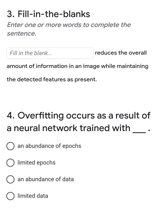 Solved: Fill-in-the-blanks Enter one or more words to complete the ...