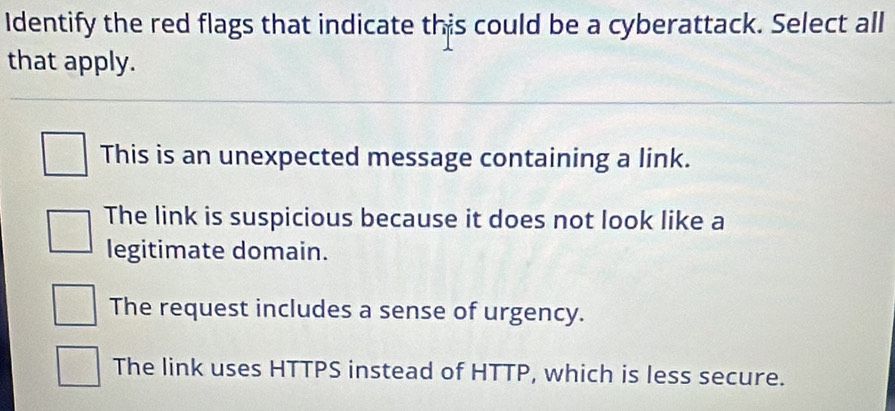 Solved: Identify the red flags that indicate this could be a ...