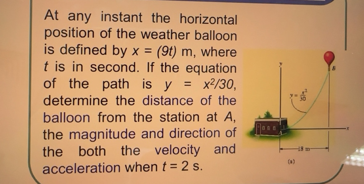 Selesai:At any instant the horizontal position of the weather balloon ...