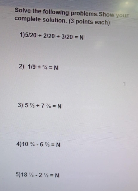 Solved: Solve the following problems.Show your complete solution. (3 ...