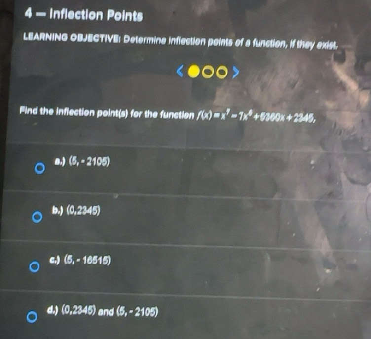 Solved: 4 — Inflection Points LEARNING OBJECTIVE: Determine inflection ...