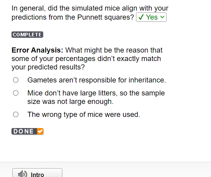 Solved: In general, did the simulated mice align with your predictions ...