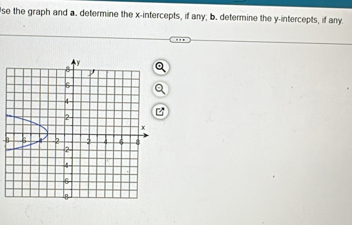 Solved: se the graph and a. determine the x-intercepts, if any; b ...