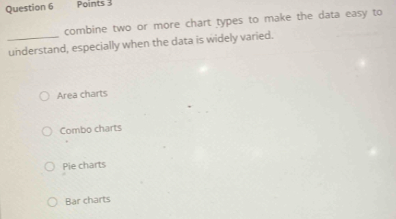 Solved: combine two or more chart types to make the data easy to _understand, especially when ...
