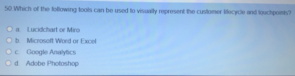 Solved: Which of the following tools can be used to visually represent ...