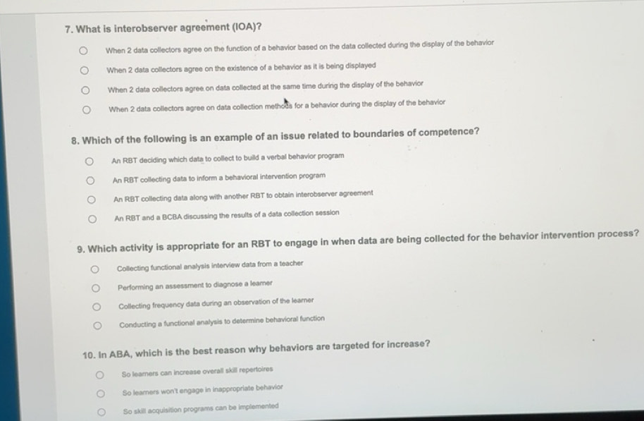 Solved: What is interobserver agreement (IOA)? When 2 data collectors ...