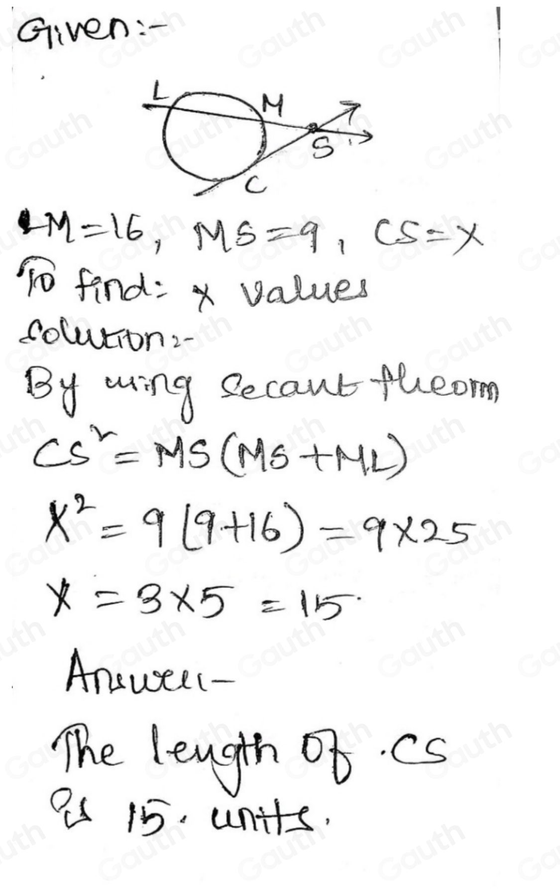 Solved: ACTIVITY 5: Using the theorem on secant segments, tangent ...