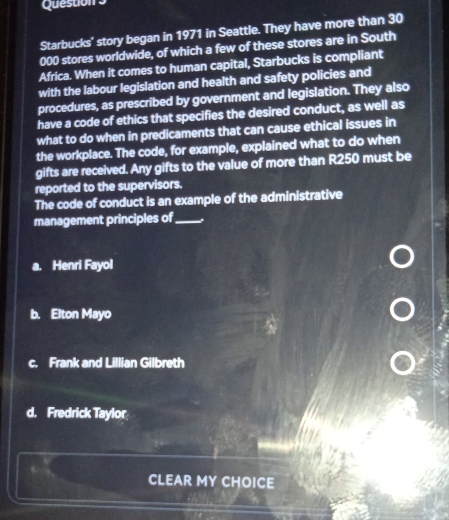 Solved: Questions Starbucks' story began in 1971 in Seattle. They have ...