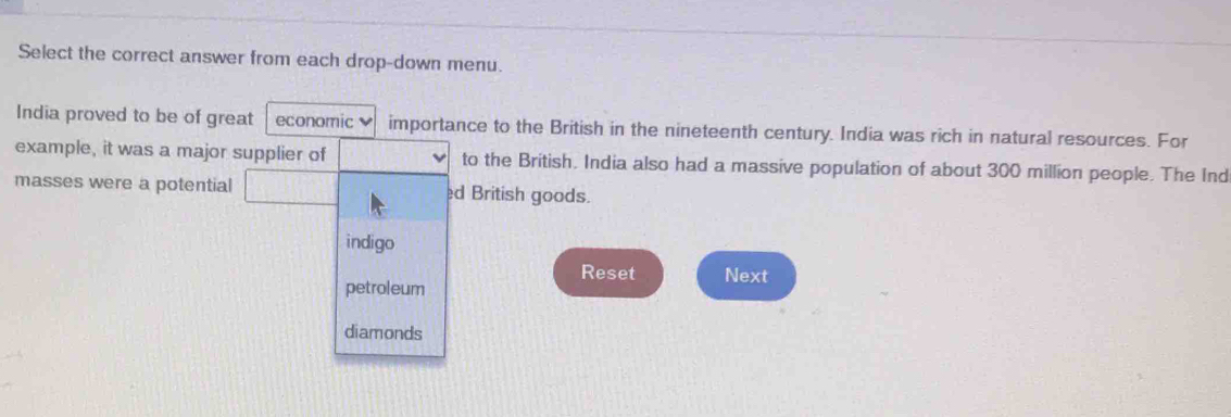 Select the correct answer from each drop-down menu. India proved to be ...