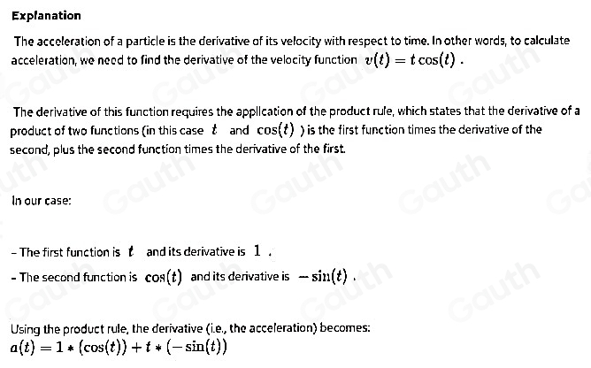 Solved: A particle moves along the y-axis so that its velocity at any ...