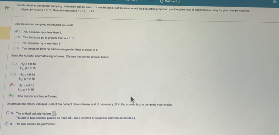 Solved: Decide whether the normal sampling distribution can be used. If ...