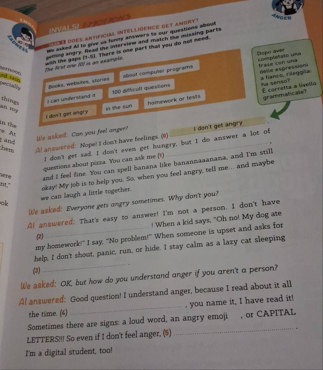 Risolto:EMO INVALSLENOTIONS ANGER E DOES ARTIFICIAL INTELLIGENCE GET ...