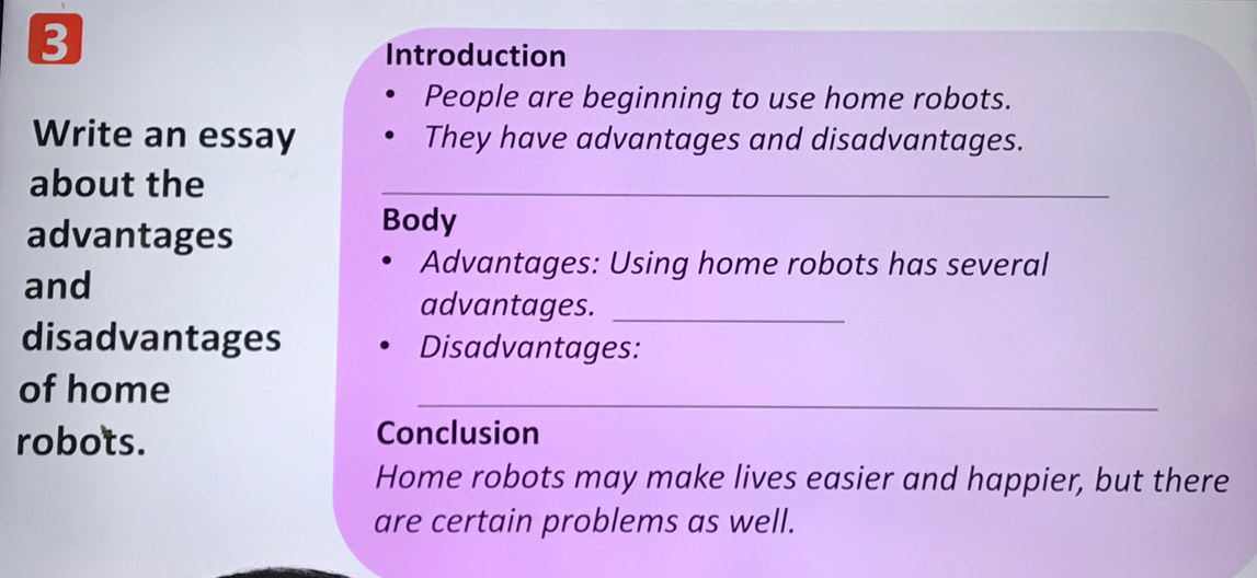 Giải quyết:Introduction People are beginning to use home robots. Write ...