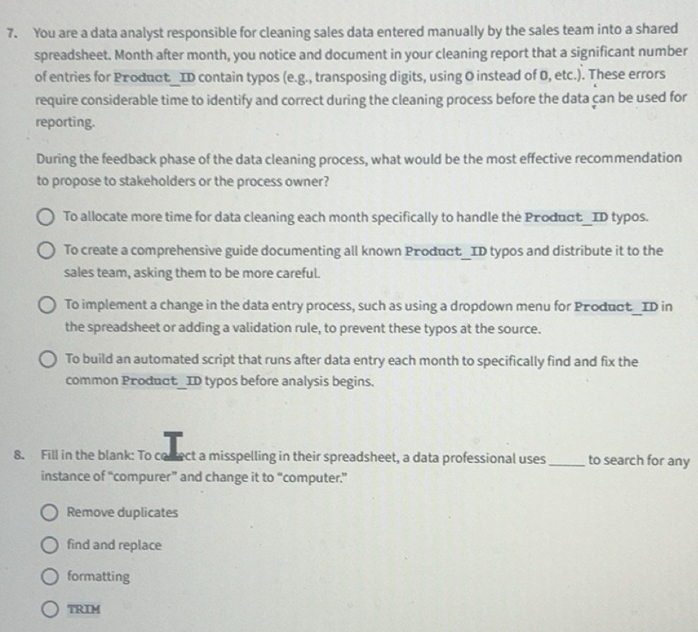 Solved: You are a data analyst responsible for cleaning sales data ...