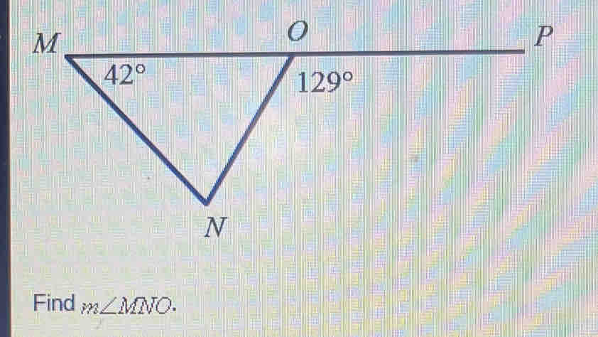 Solved: Find m∠ MNO. [Others]