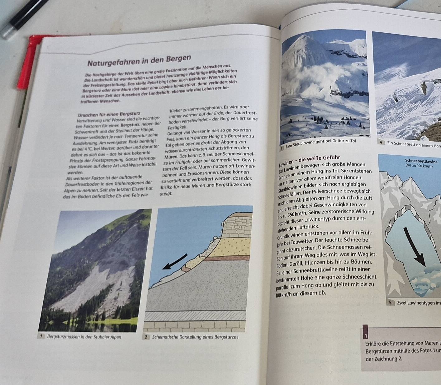 Gelöst:Naturgefahren in den Bergen Die Hochgebirge der Welt üben eine ...