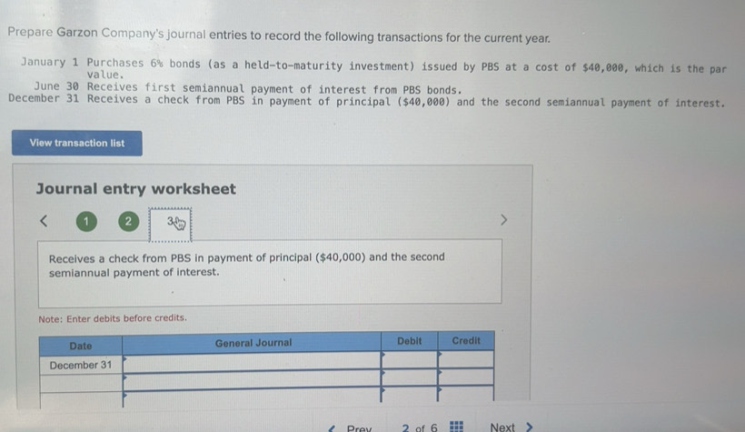 Solved: Prepare Garzon Company's journal entries to record the ...