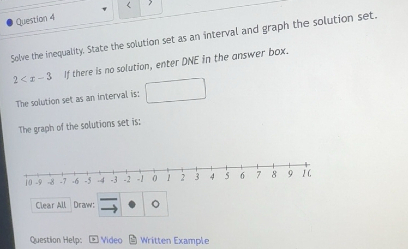 Solved: Solve the inequality. State the solution set as an interval and ...