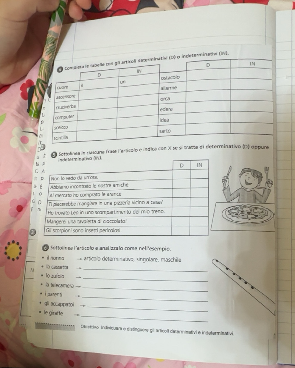 Risolto:ativi (IN). Sottolinea in ciascuna frase l'artícolo e indica ...