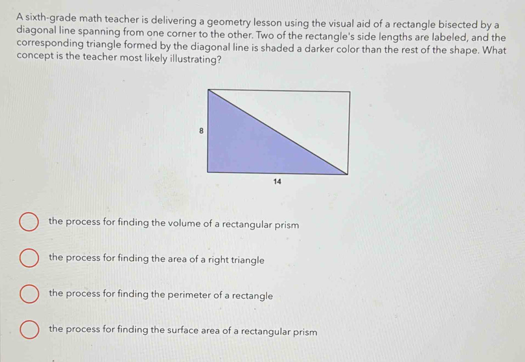 Solved: A sixth-grade math teacher is delivering a geometry lesson ...