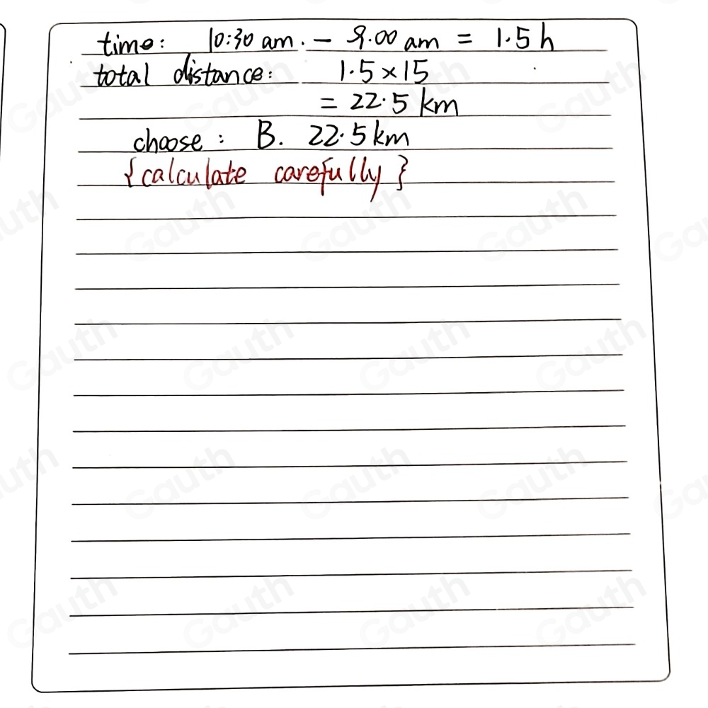 Solved: Maron rode on his bike from 9:00 am to 10:30 am. If he drove at ...