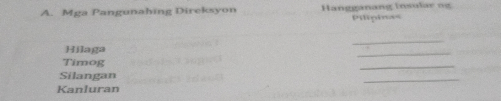 Solved: Mga Pangunahing Direksyon Hangganang Insular ng Pilipinas ...