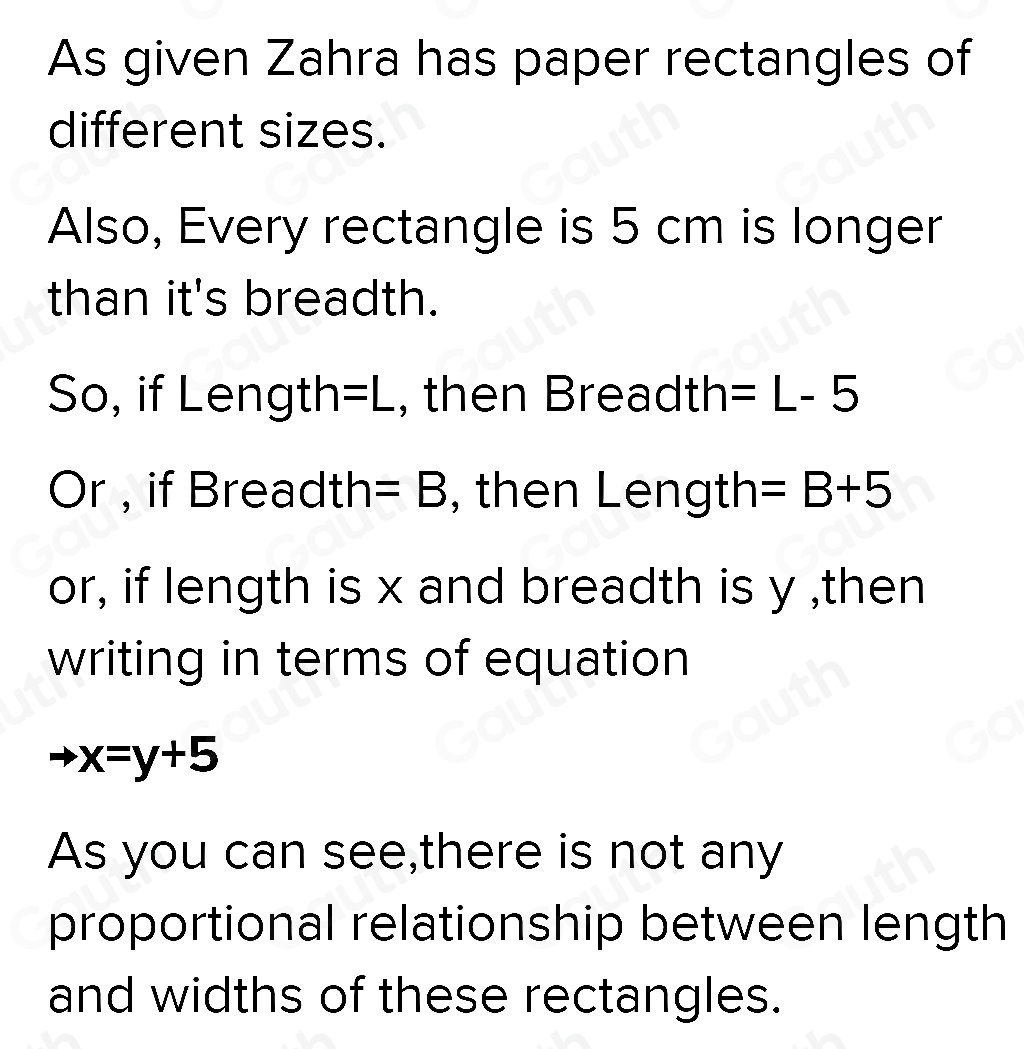 Solved: Zahra has paper rectangles of different sizes. Every rectangle ...