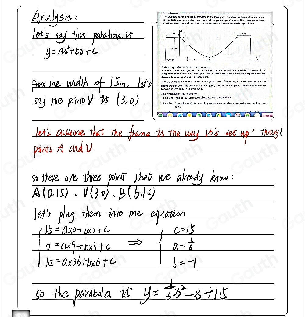 Solved: Introduction A skateboard ramp is to be constructed in the ...