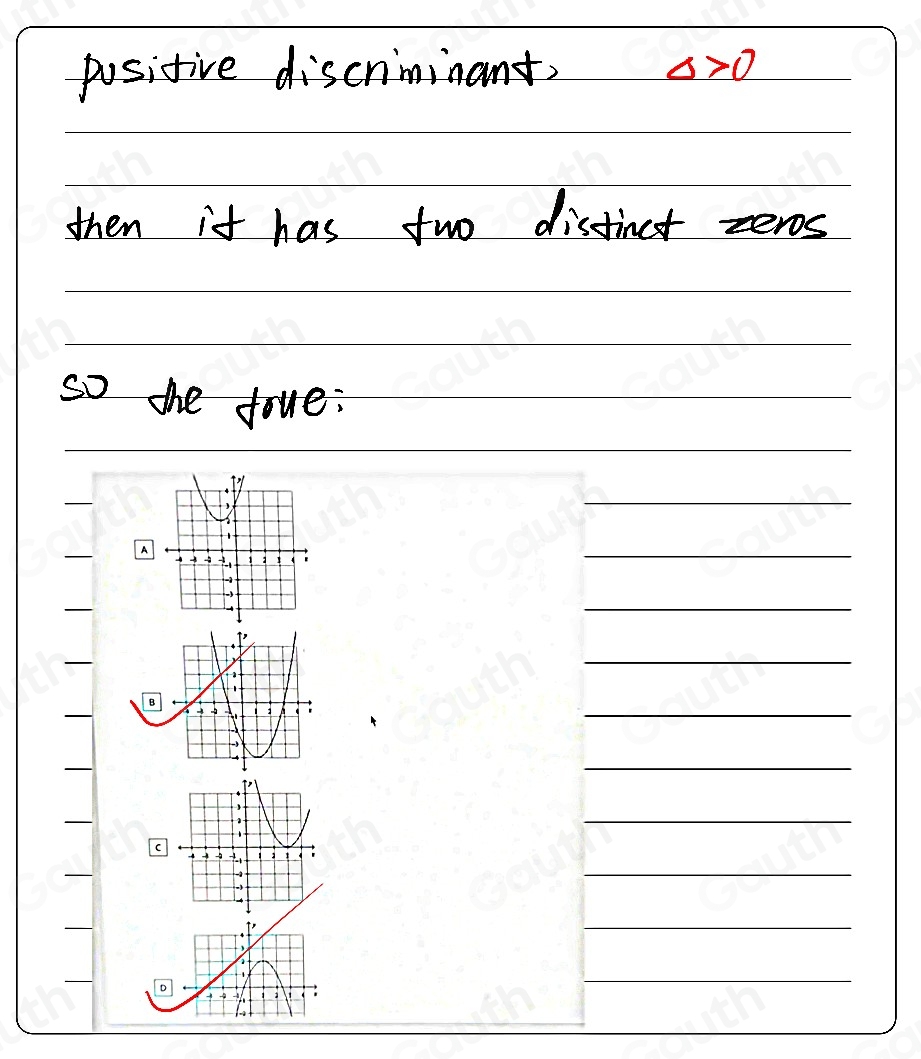 Solved: Select the following graphs that would belong to a quadratic ...