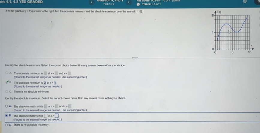 Solved: 《 ns 4.1, 4.5 YES GRADED Part 2 of 2 Points: 0.5 of 1 For the ...