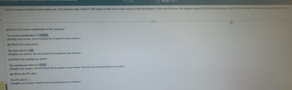 Solved: A small company is started up that makes yam. The company sells ...