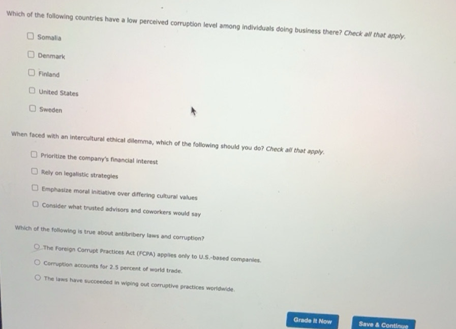 Solved: Which of the following countries have a low perceived ...