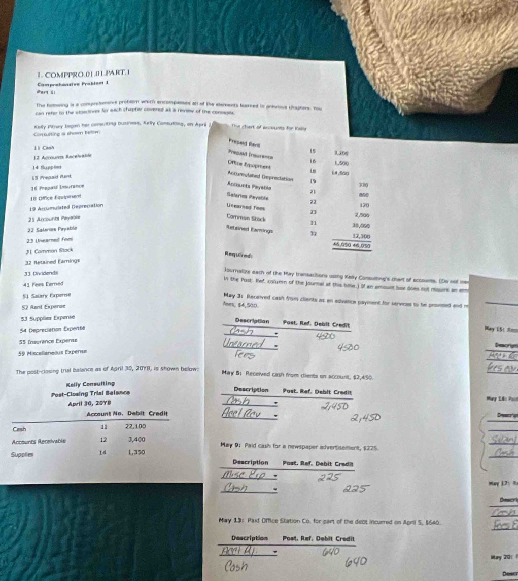 Solved: COMPPRO.01.01.PART.1 Comprehensive Problem 1 Part 1i The fallwing is a comprehensive ...