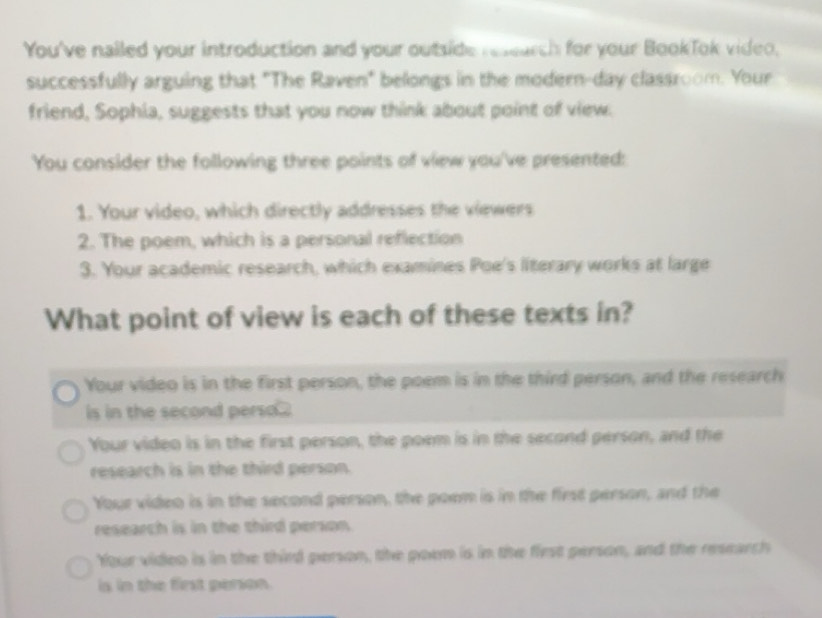 Solved: You've nailed your introduction and your outside research for ...