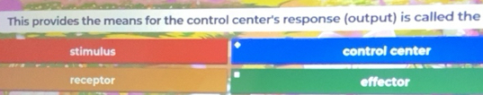 Solved: This provides the means for the control center's response ...