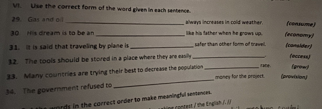 Giải quyết:Use the correct form of the word given in each sentence. 29 ...