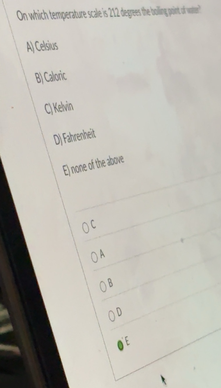 Solved: On which temperature scale is 212 degrees the boiling point of ...