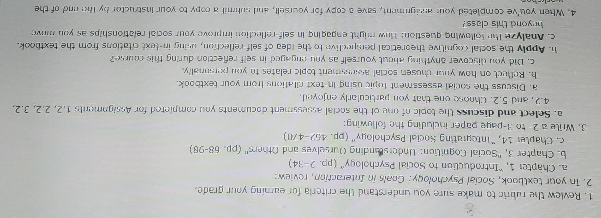 Solved: Review the rubric to make sure you understand the criteria for ...