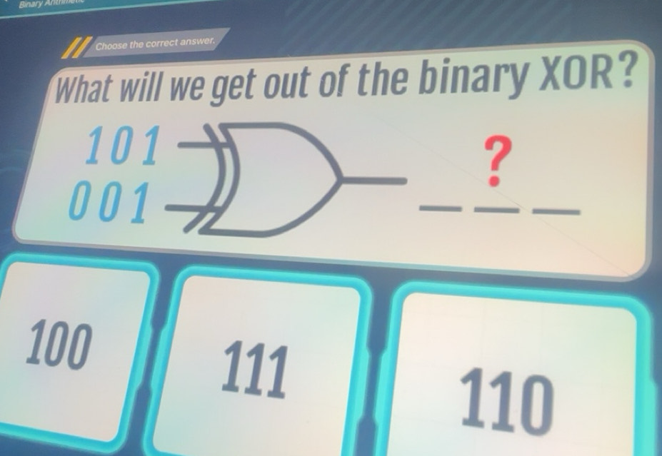 Solved: Choose the correct answer. What will we get out of the binary ...