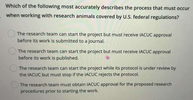 Solved: Which of the following most accurately describes the process ...