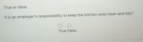 Risolto:True or false: It is an employer's responsibility to keep the ...