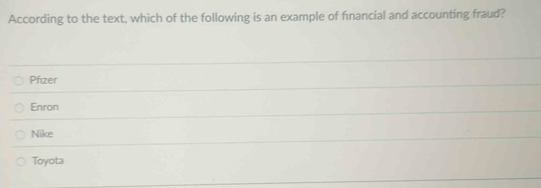 Solved: According to the text, which of the following is an example of ...