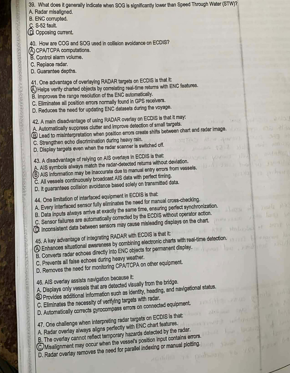 Solved: What does it generally indicate when SOG is significantly lower ...