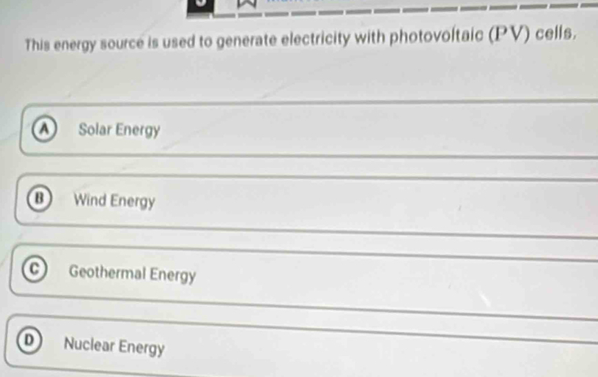 Solved: This energy source is used to generate electricity with ...