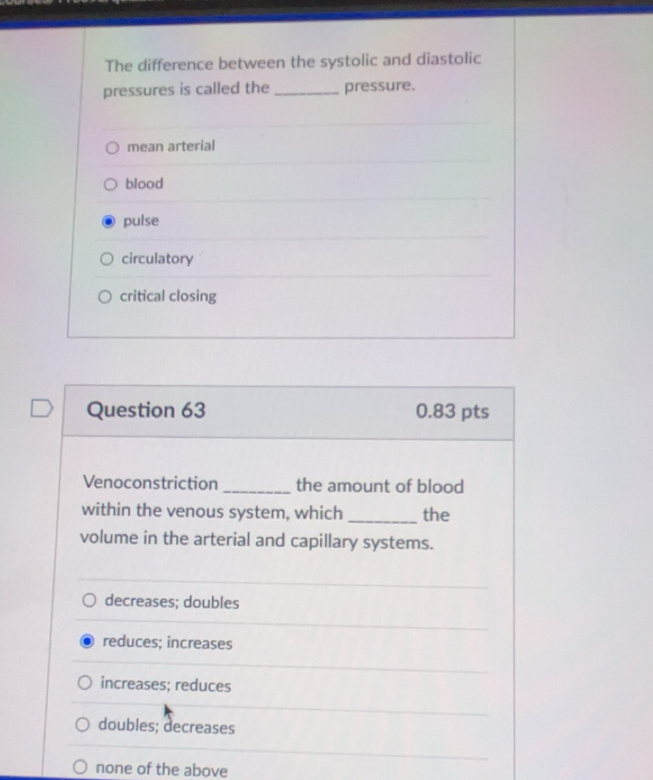 Solved: The difference between the systolic and diastolic pressures is ...