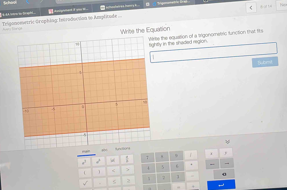 School ] 9.4A Intro to Graphi... Assignment if you M... ∞ schoolwires ...