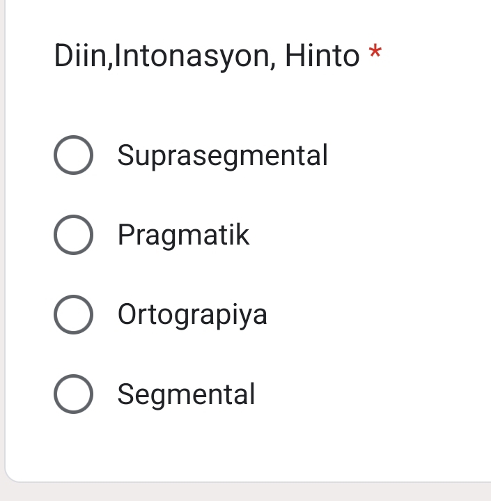 Solved: Diin,Intonasyon, Hinto * Suprasegmental Pragmatik Ortograpiya ...