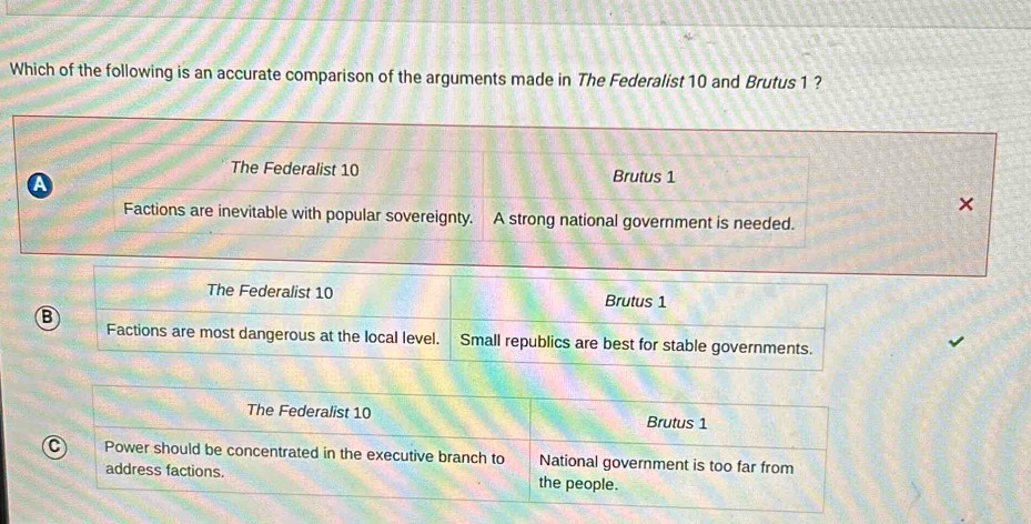 Solved: Which of the following is an accurate comparison of the ...